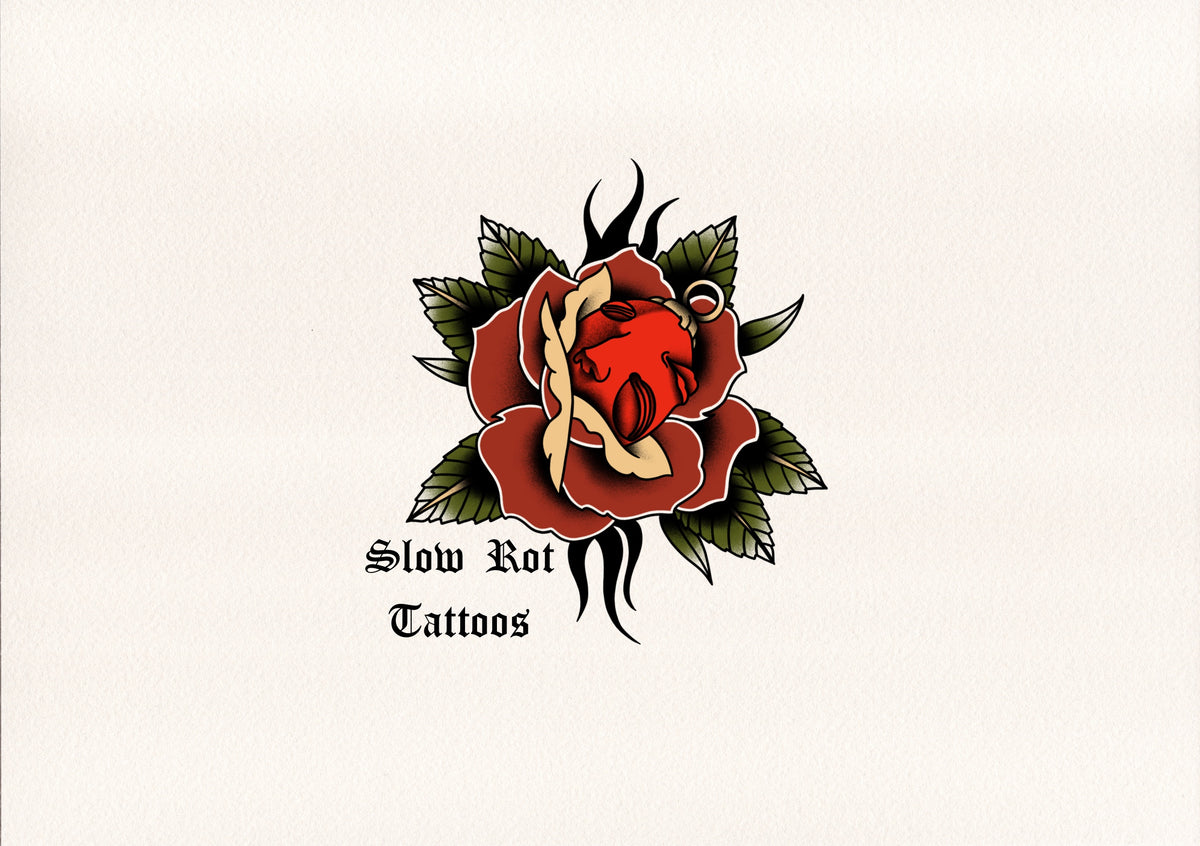 Behelit Rose by Landon – Skull and Lotus Tattoo